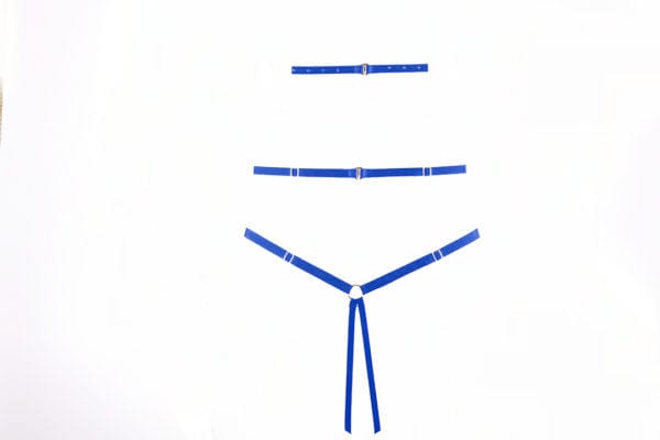 2024 Sexy Blue Lilly Teddy with Rhinestone Straps Lingerie