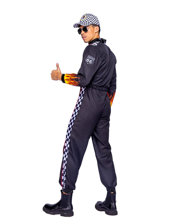 Black Men's Hunky Race Car Driver Halloween Cosplay Costume