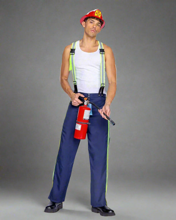 Sexy Men's Fireman Firefighter Hunk Halloween Cosplay Costume