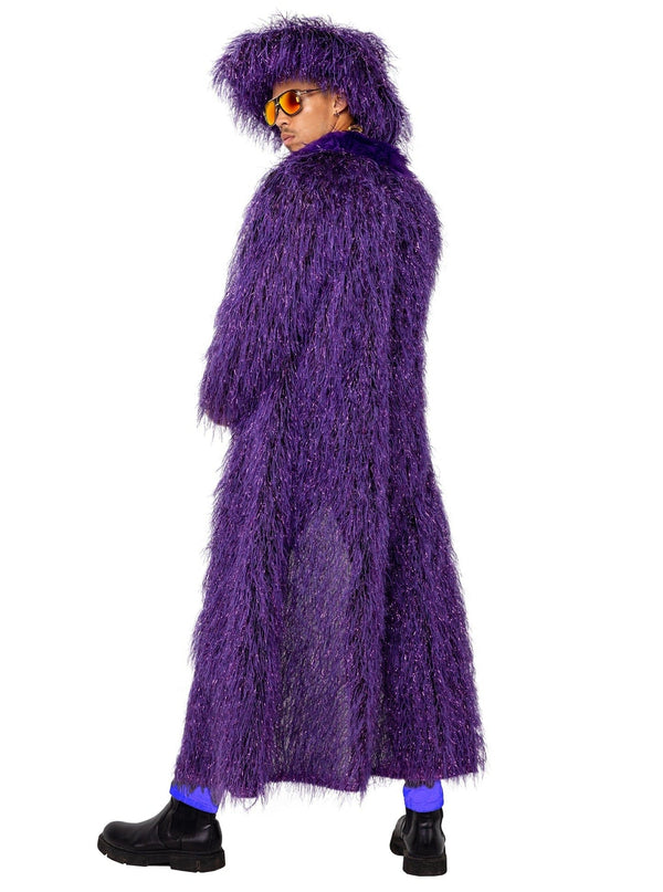 2024 Sexy Men's Purple High-Roller Pimp Halloween Cosplay Costume